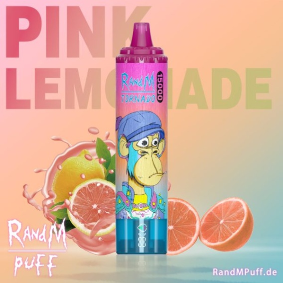 RandM Tornado Jednorazowy e-papieros 15000 Buchów o smaku PINK ...